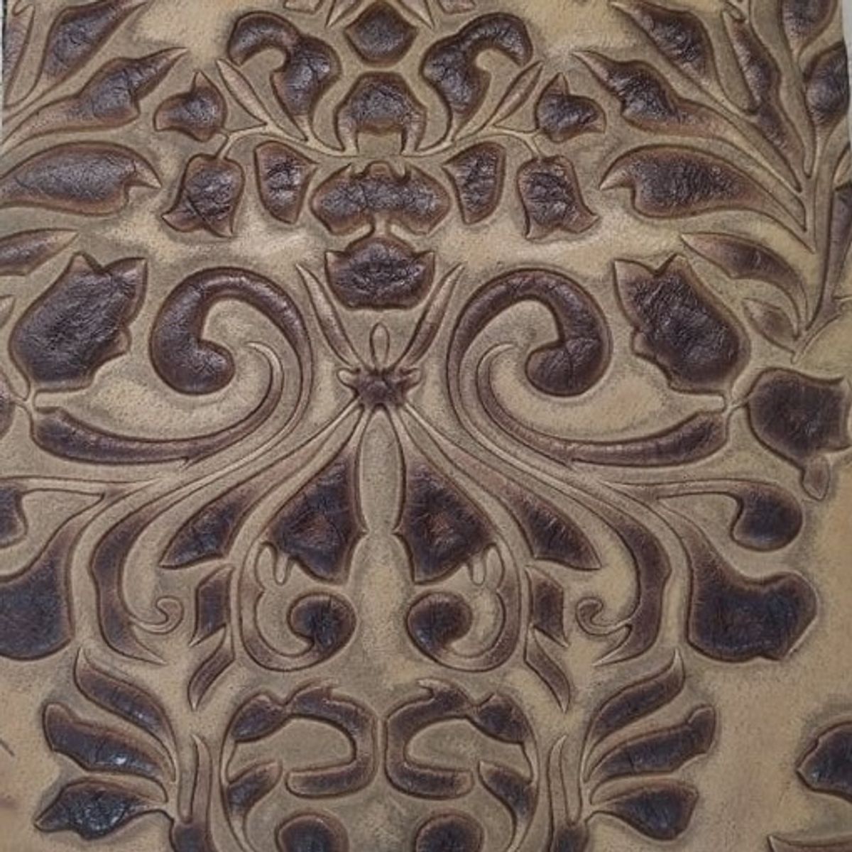 Verona Damask Embossed Cow Leather | Hide & Leather House