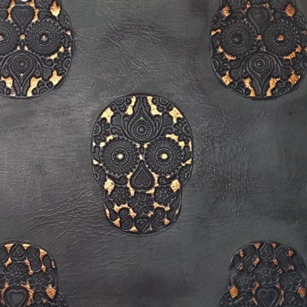 Sugar Skull Embossed Cow Leather | Hide & Leather House